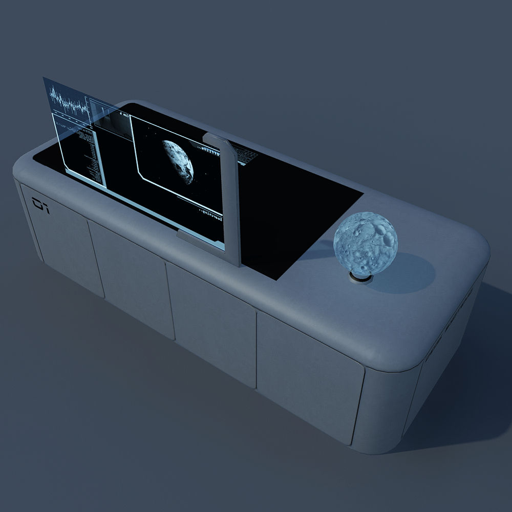 3dsmax sci fi desk