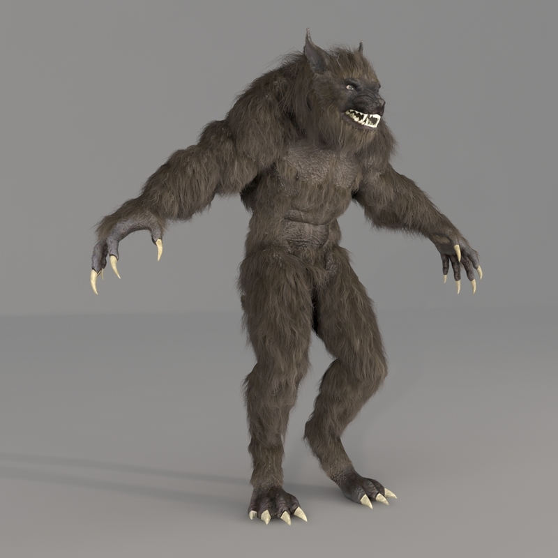 3d model werewolf monster creature