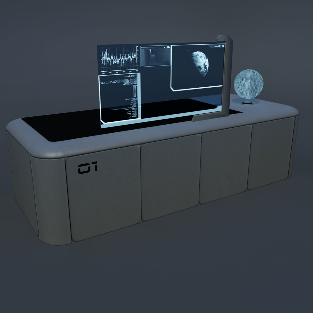 3dsmax sci fi desk
