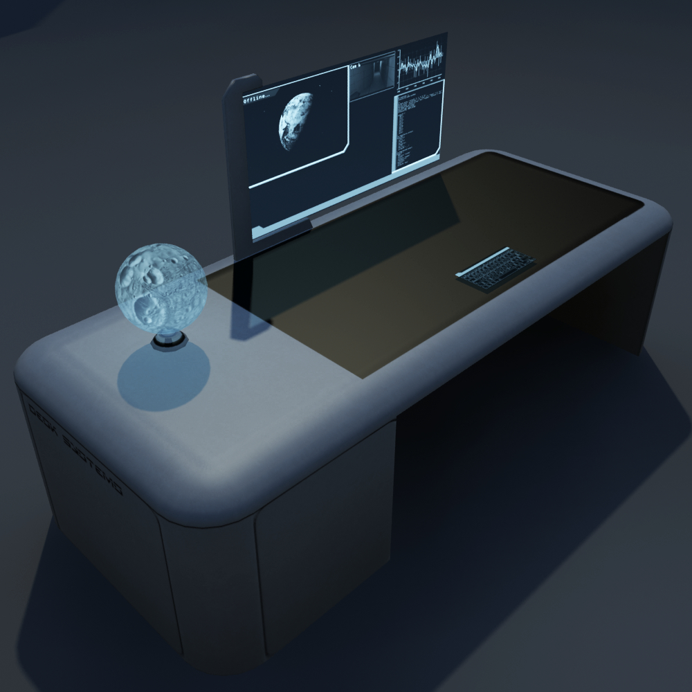 3dsmax sci fi desk