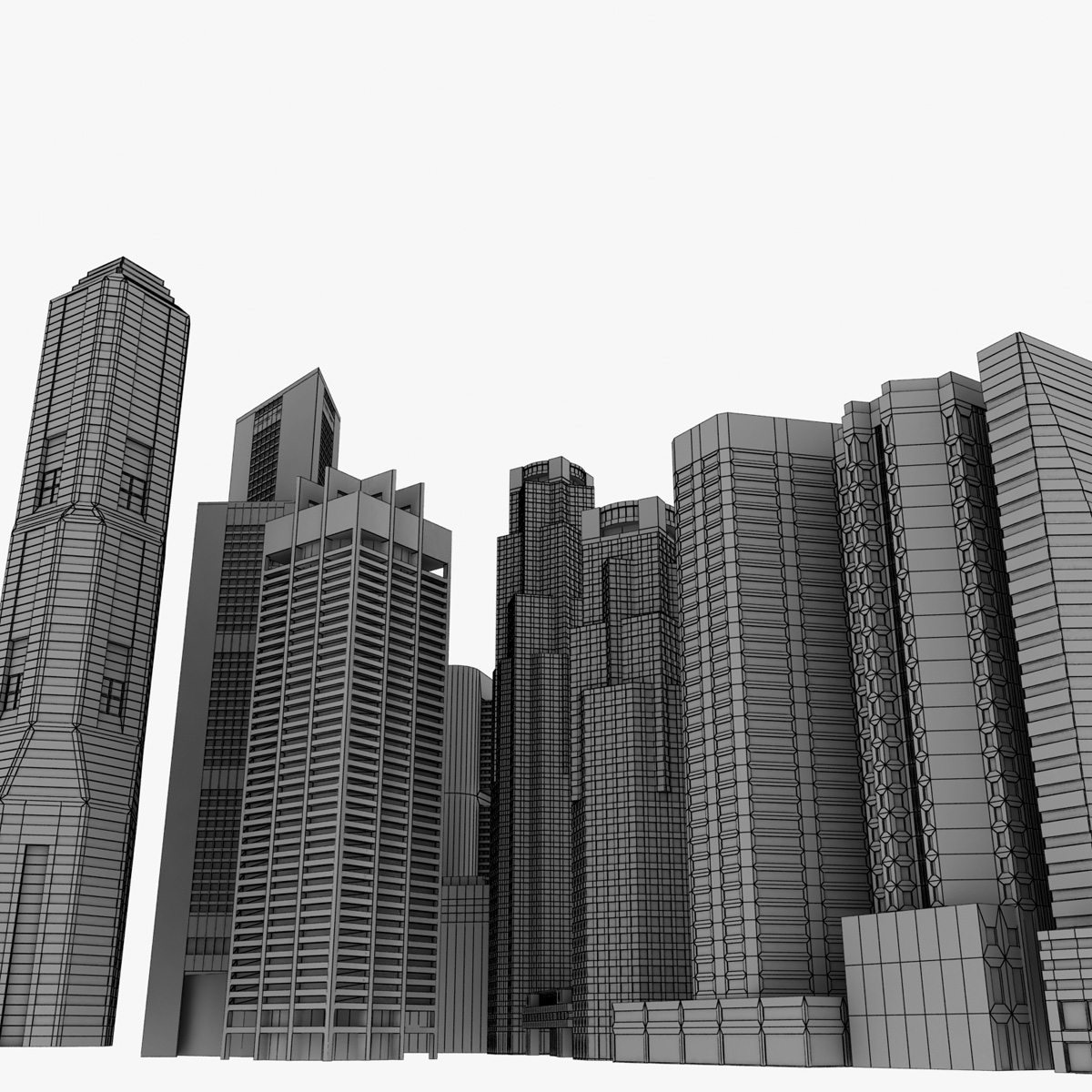 3d singapore cityscape