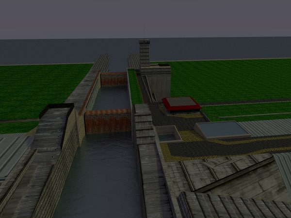 3d canal lock model