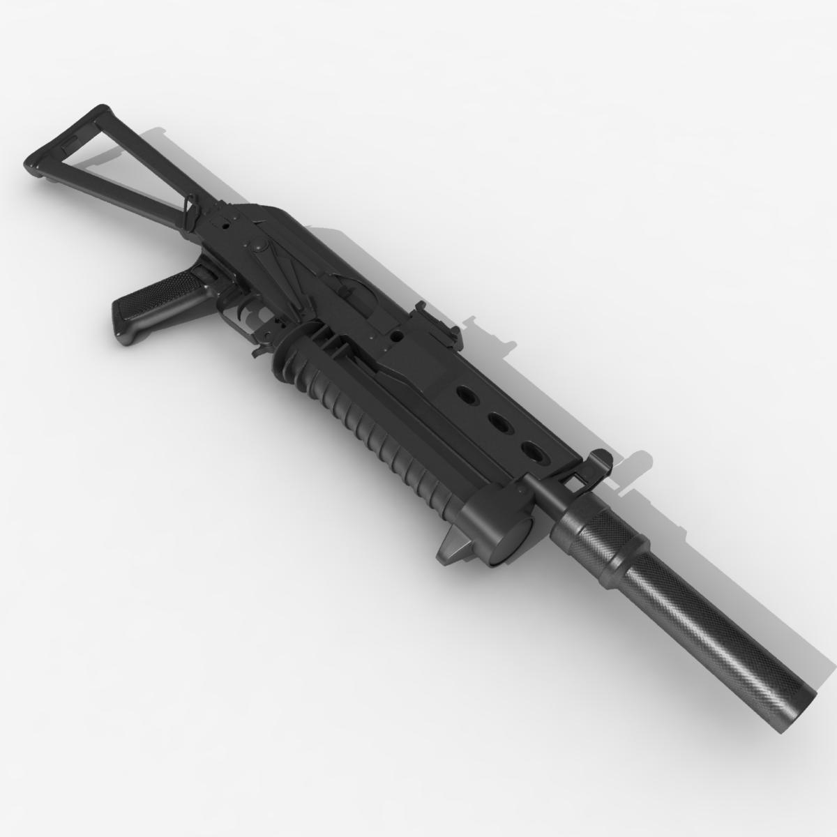3d pp-19 bizon submachine gun