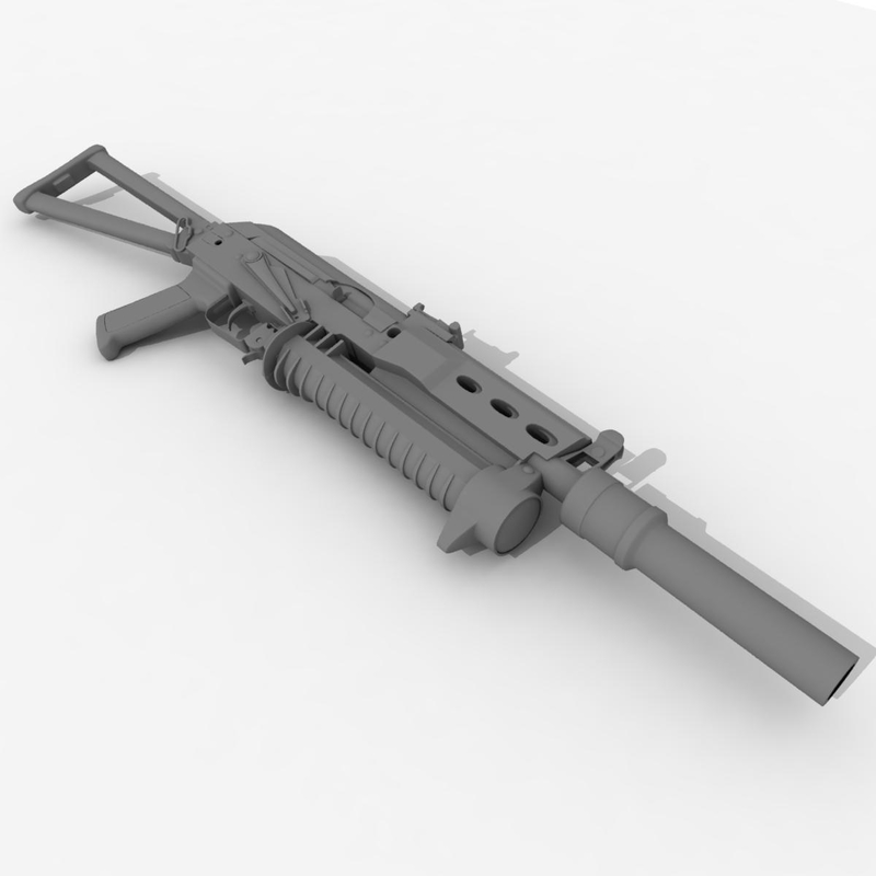 3d pp-19 bizon submachine gun