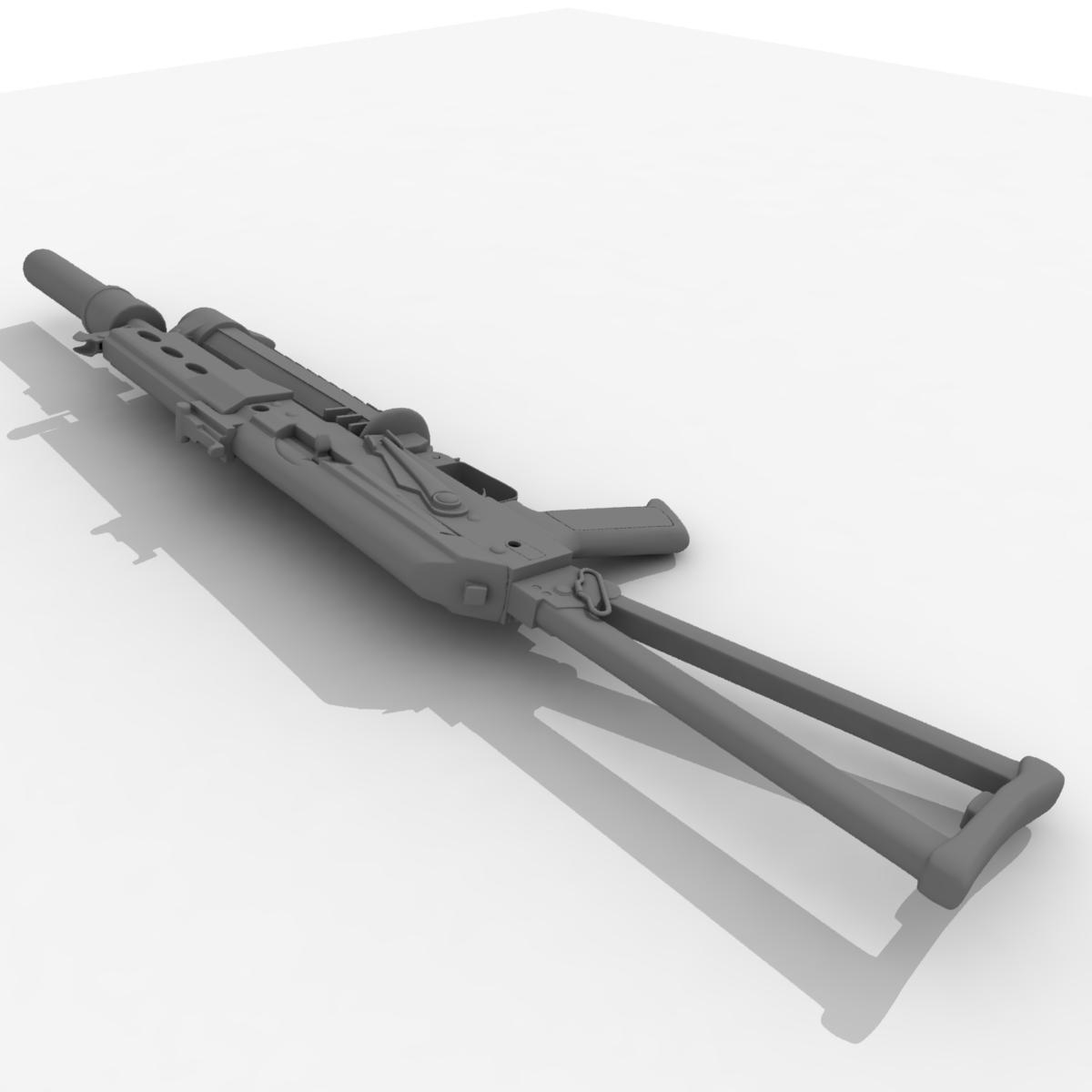 3d pp-19 bizon submachine gun