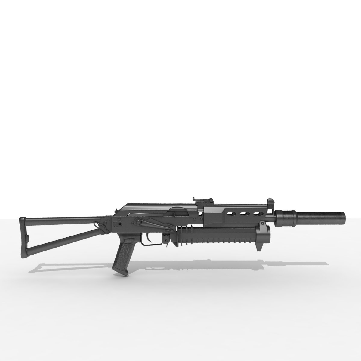 3d pp-19 bizon submachine gun