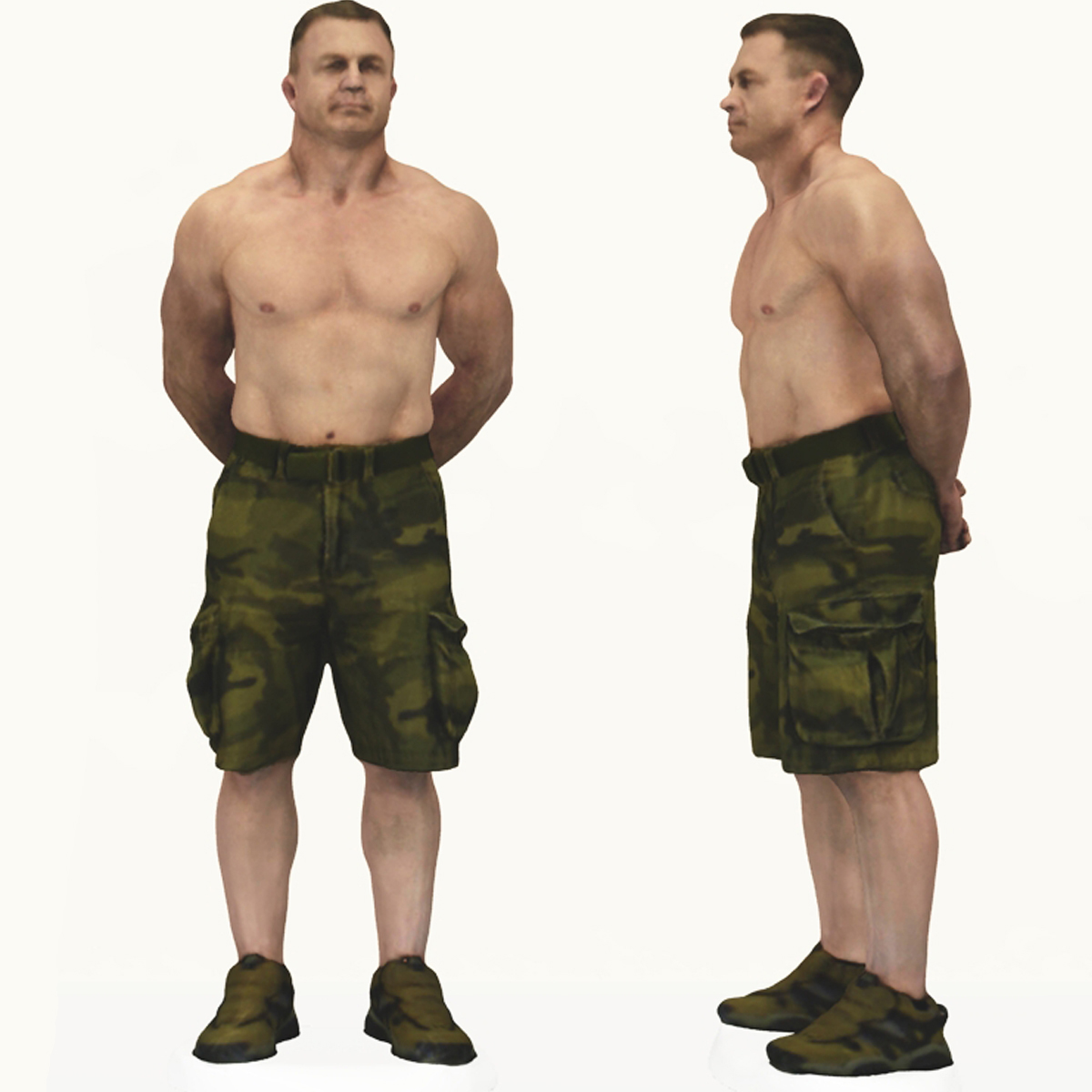 scan male body builder 3d model