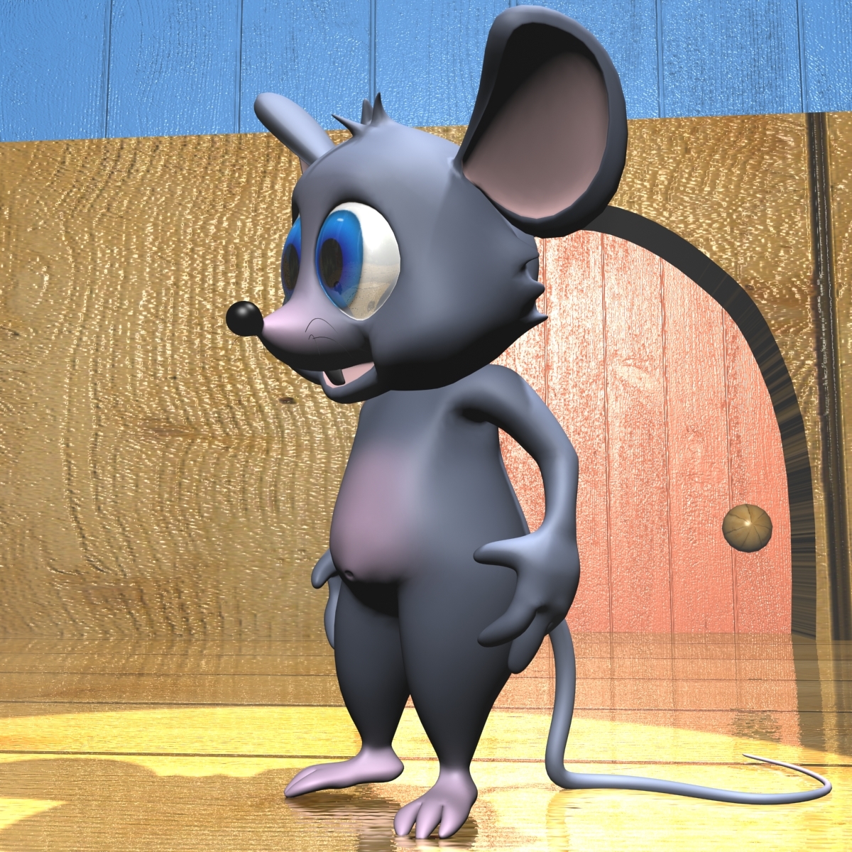 max cute cartoon mouse rigged