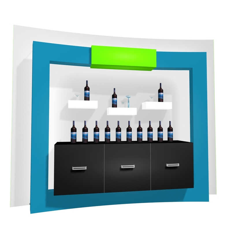 3d wall custom display model