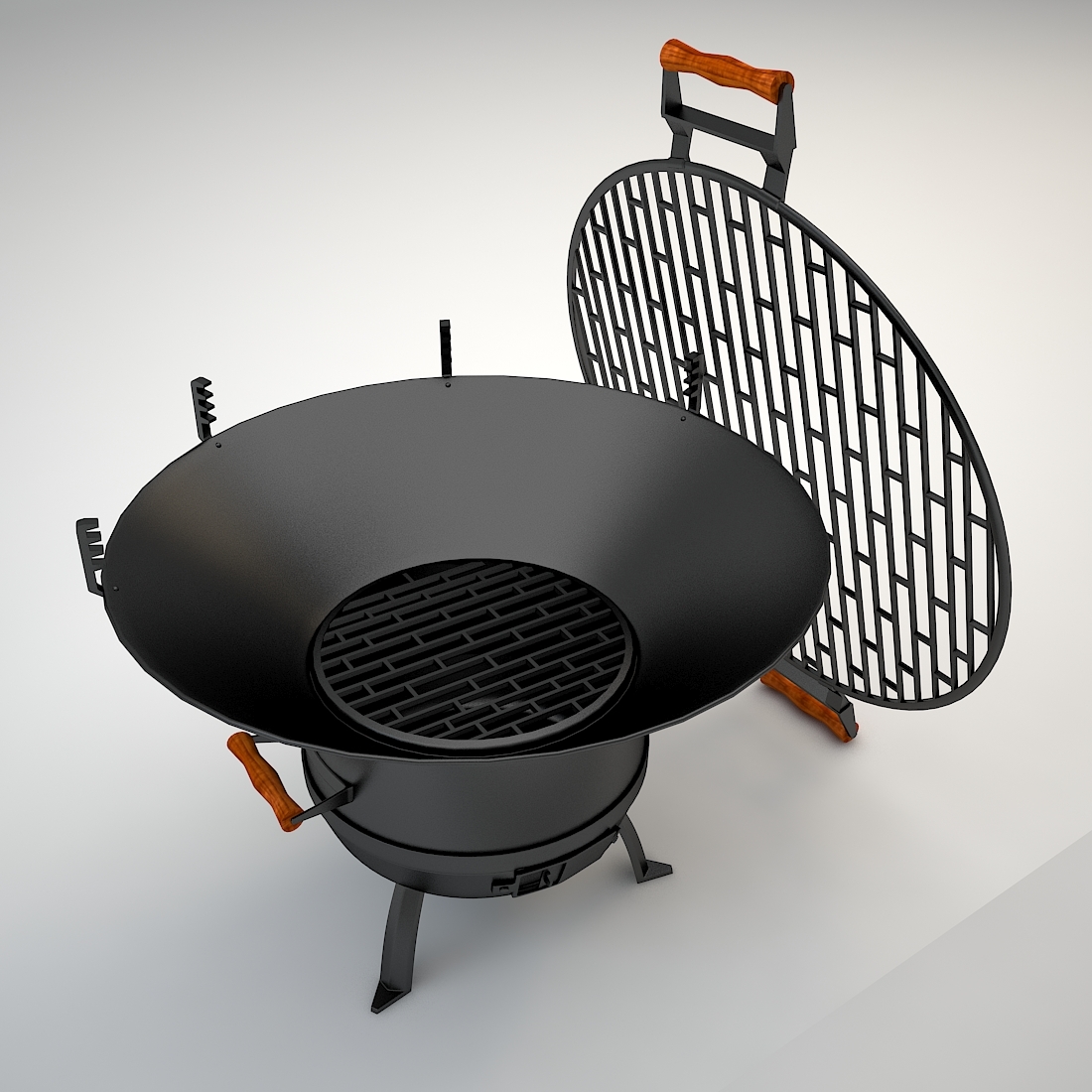 3d model of garden grill