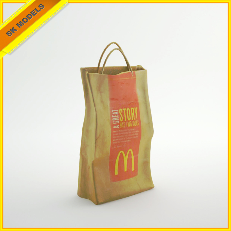 mcdonald s paper bag 3d 3ds