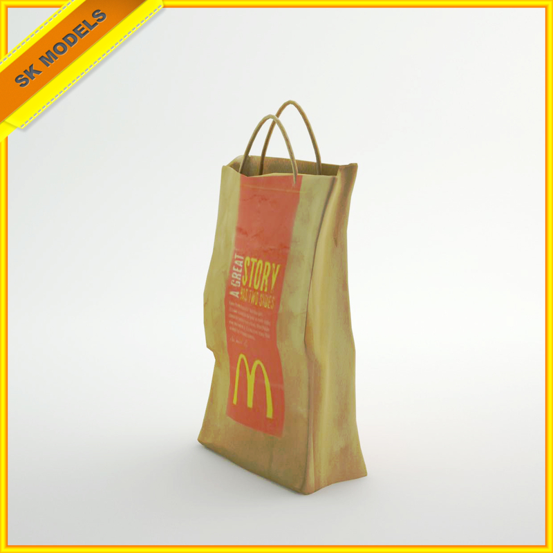 mcdonald s paper bag 3d 3ds