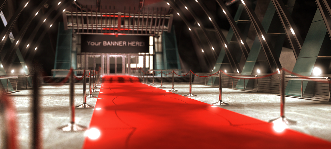 3d model of red carpet