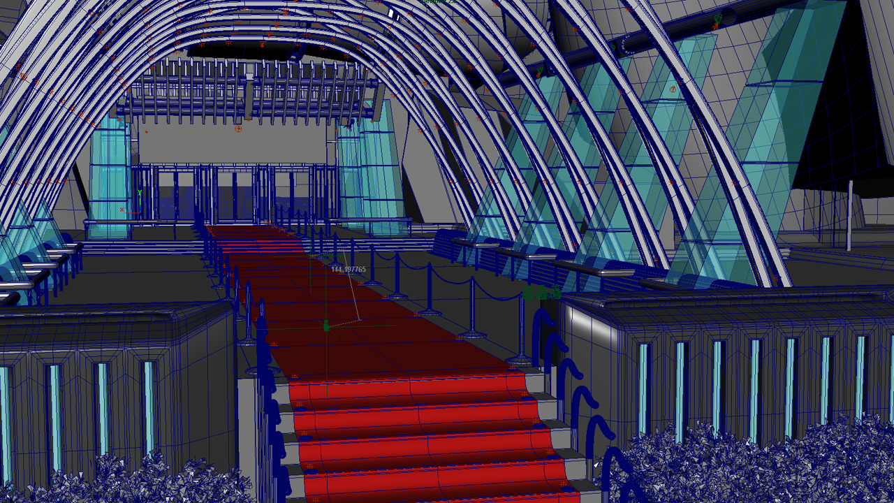3d model of red carpet