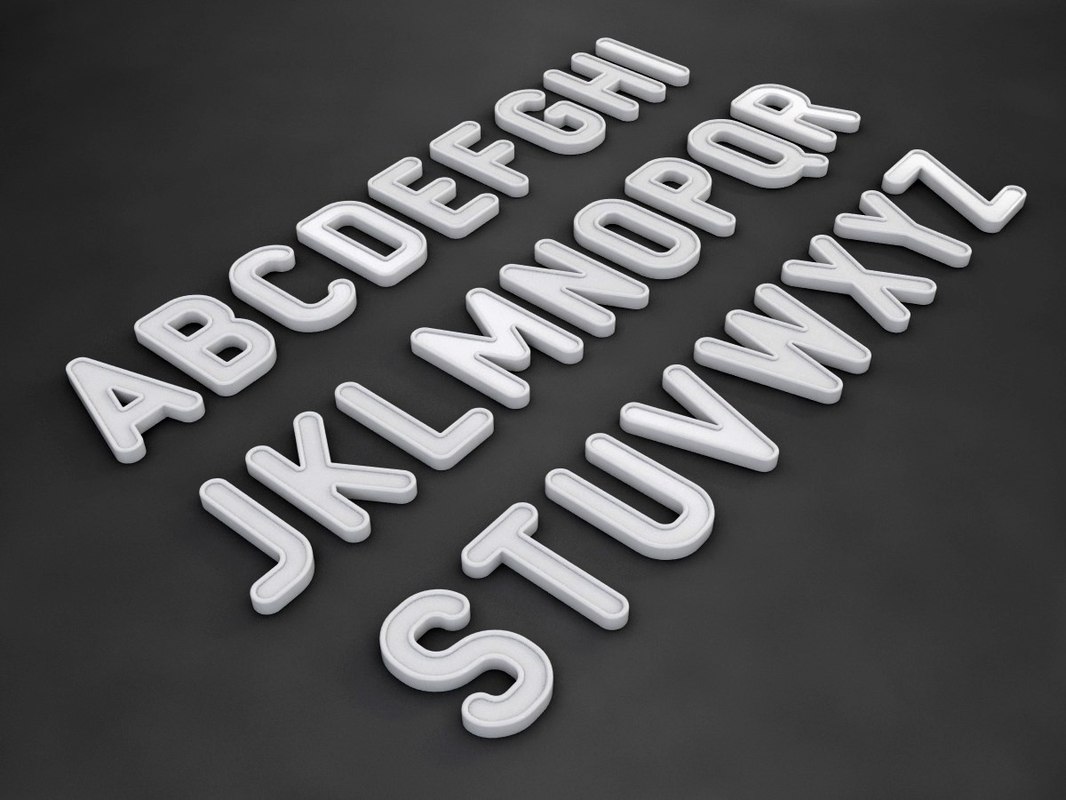 3d Font Letter Alphabet