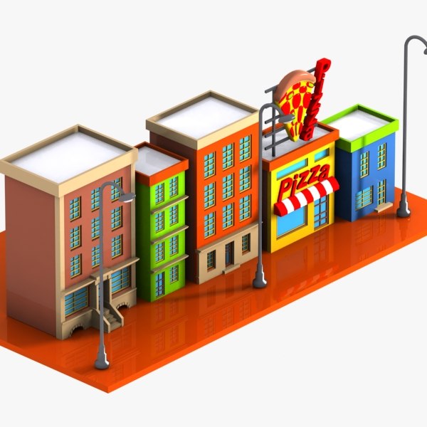 3ds max cartoon mexican restaurant