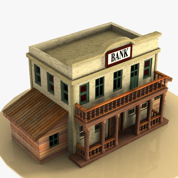 3d 3ds cartoon western building