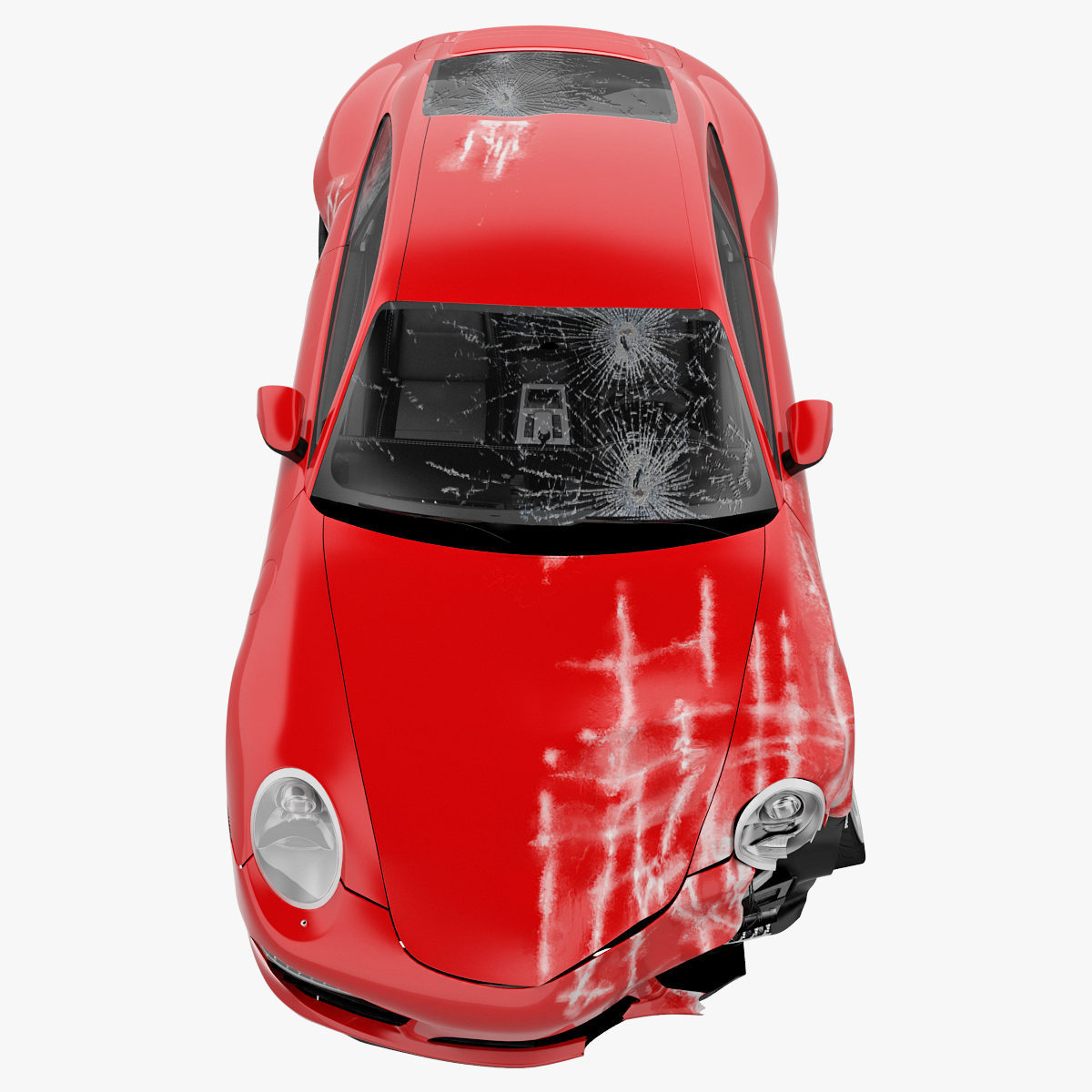 3ds crushed porsche 911 carrera