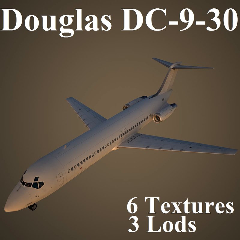 3ds max douglas dc-9-30 air