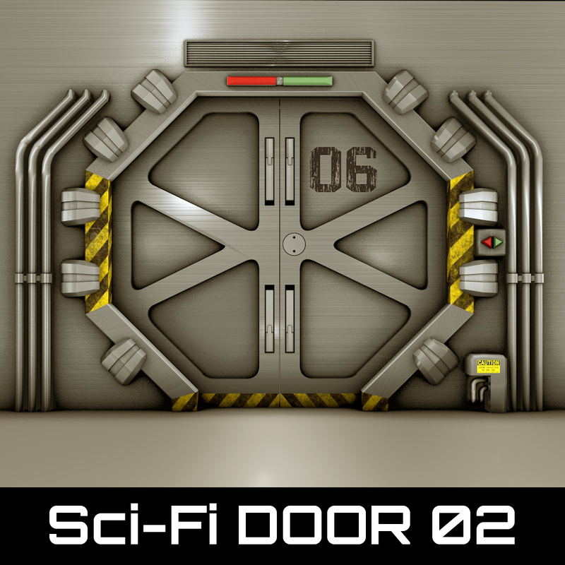 technological door 3d 3ds