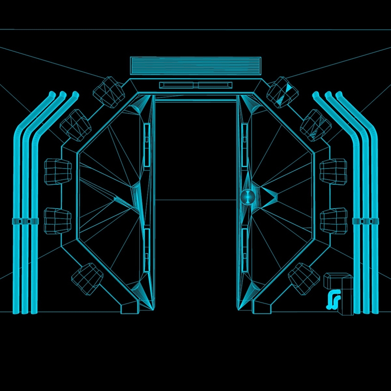 technological door 3d 3ds