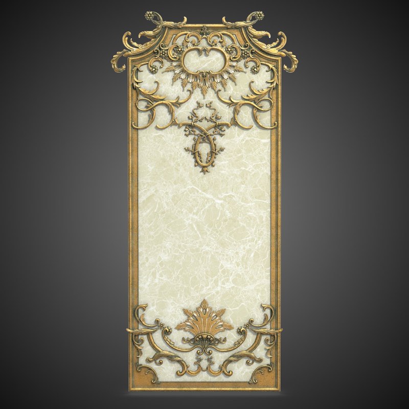 wall frame decor 3d max