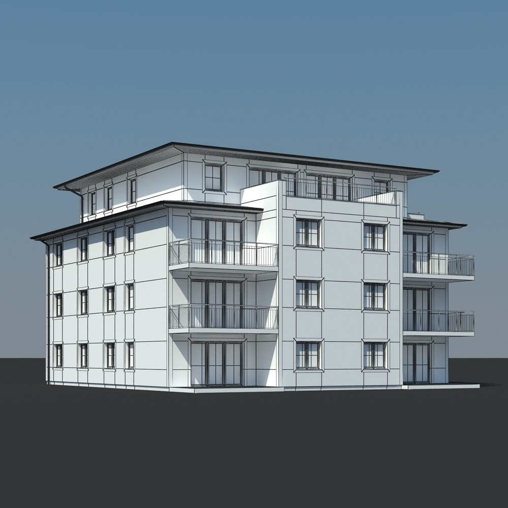 3d condo building model