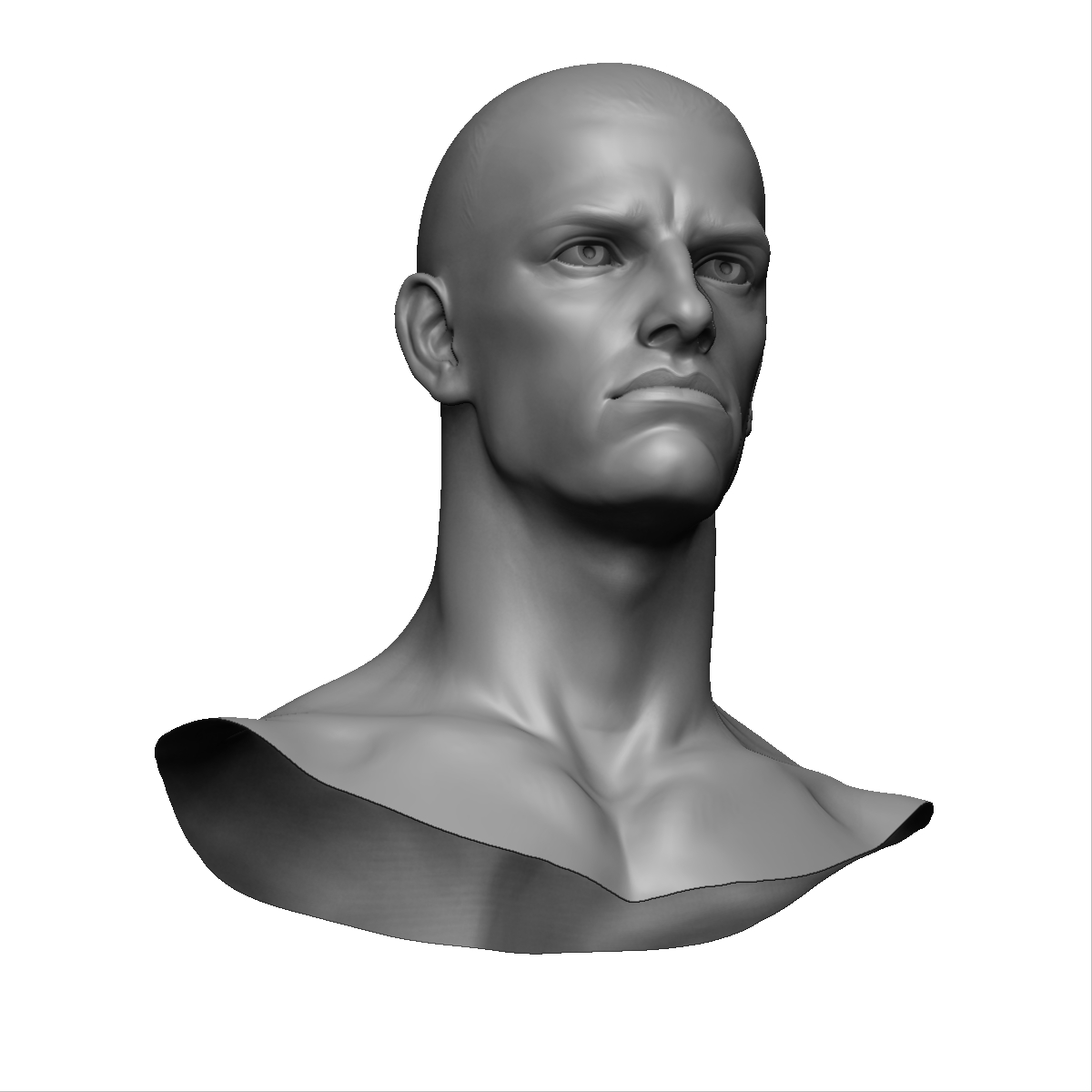 3d zbrush male head