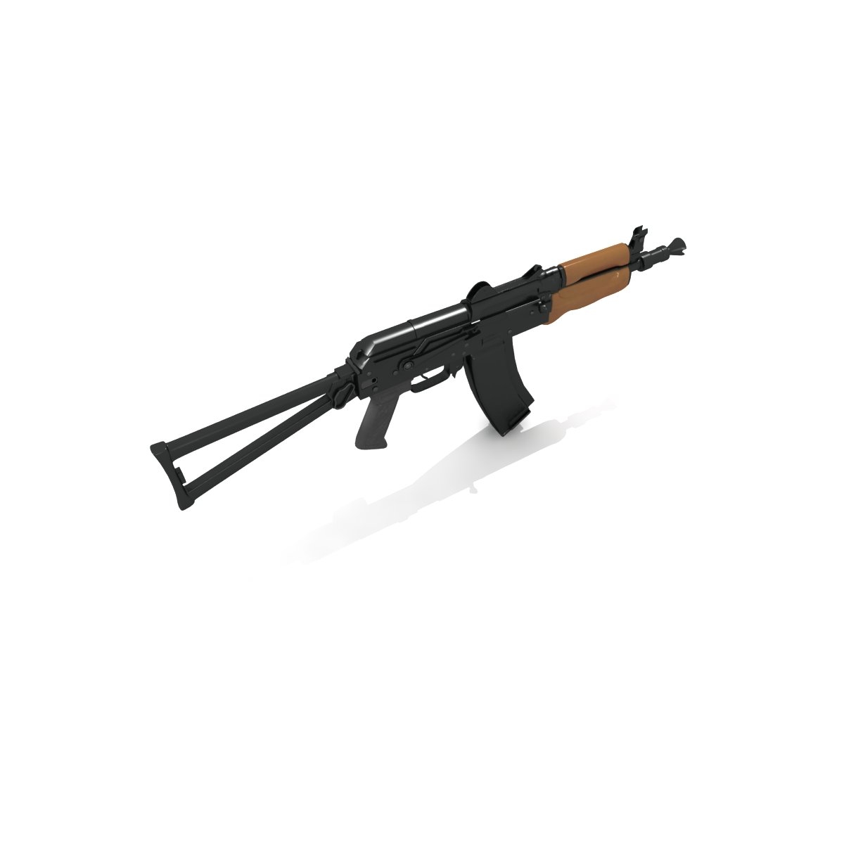 aks-74u carbine assault rifle 3d model