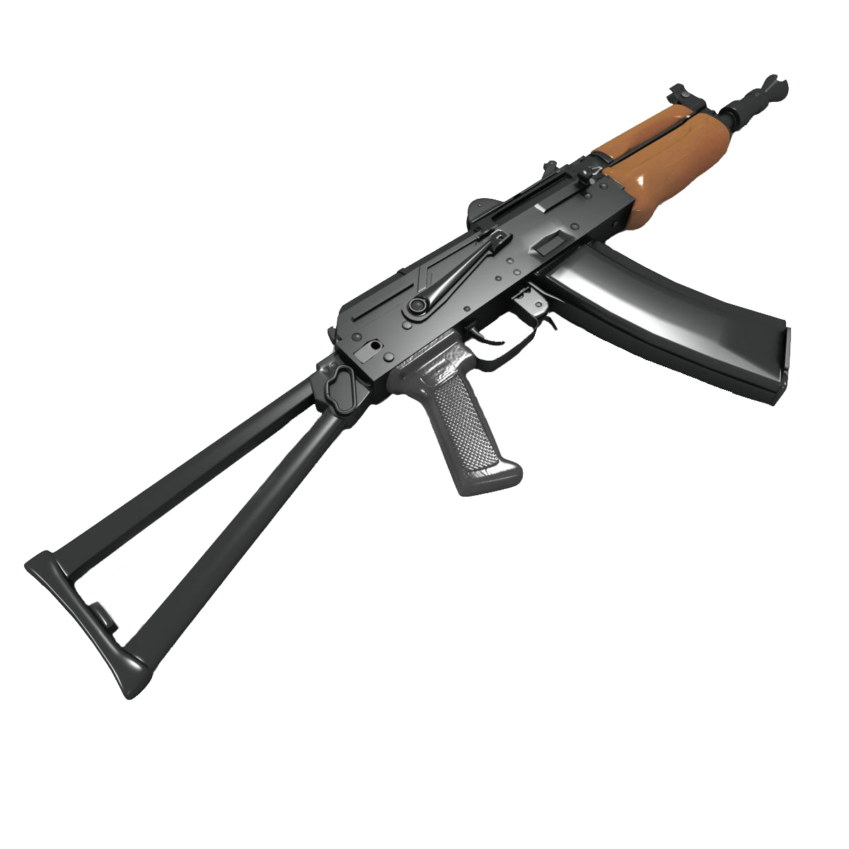 aks-74u carbine assault rifle 3d model