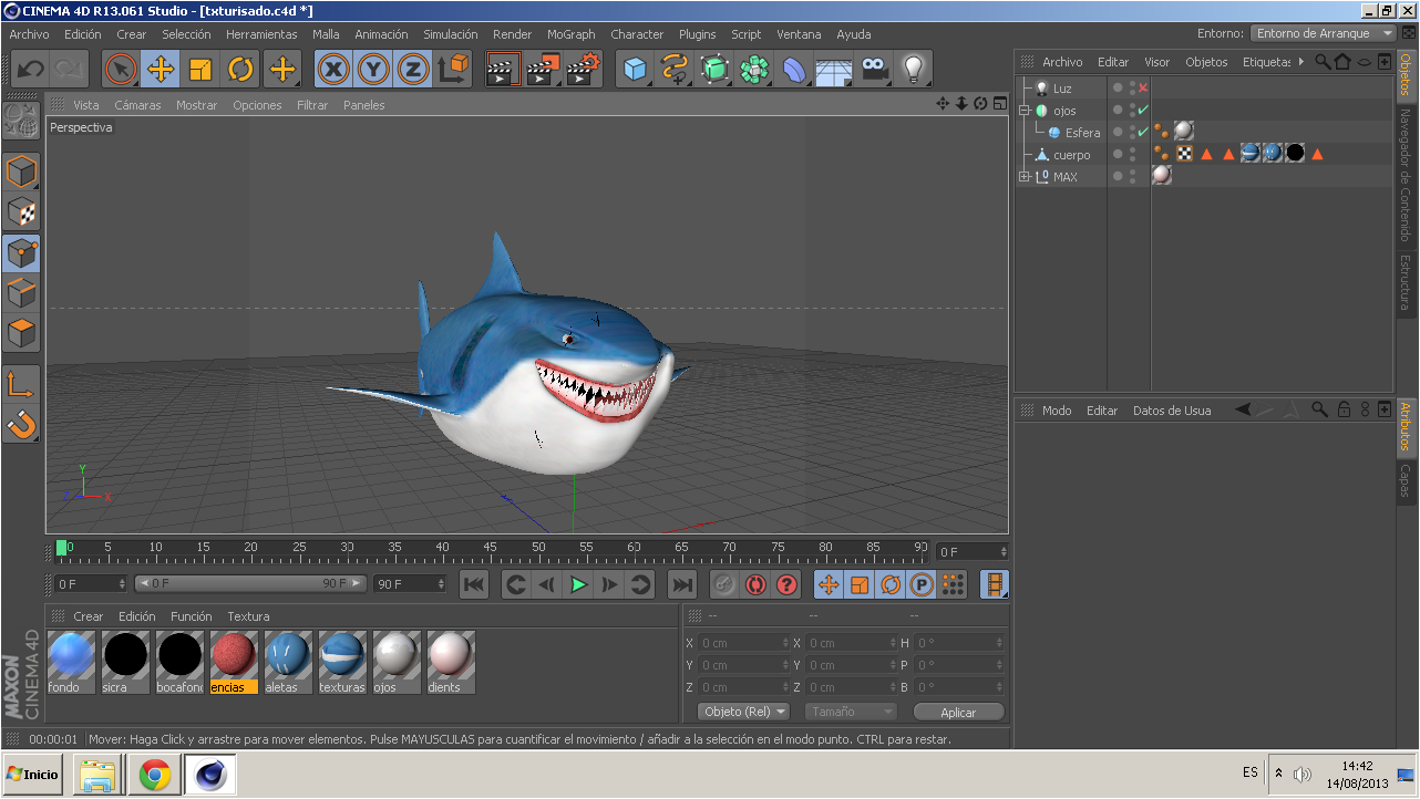 bruce shark cartoon 3d model