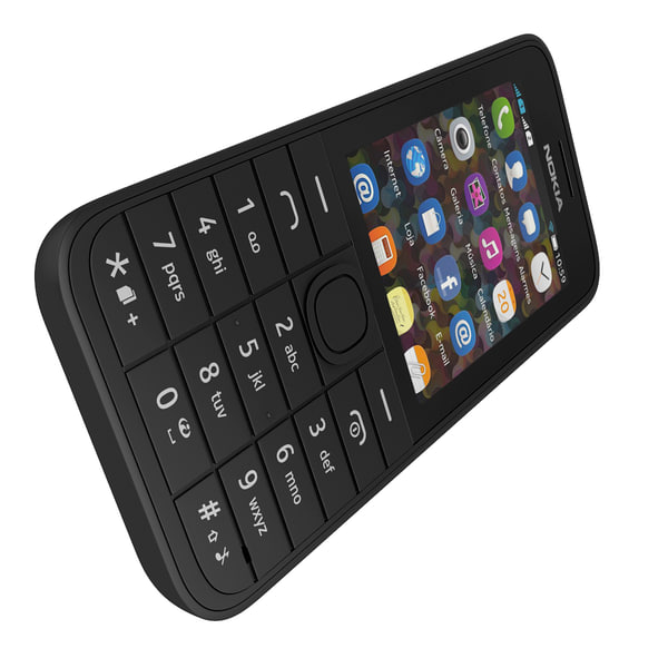nokia 208 207 phone 3d model