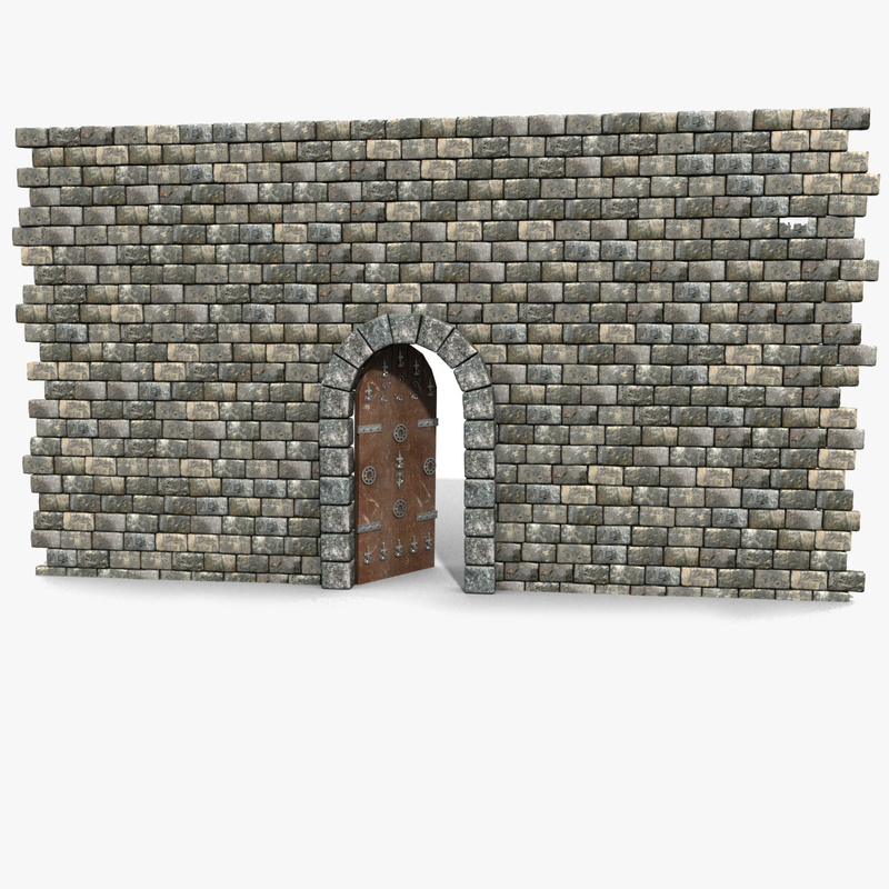 3d old brick castle