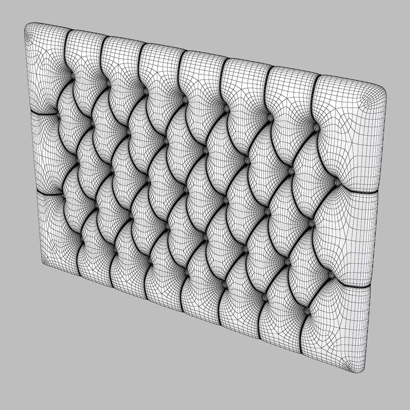 tufted panel 3d model