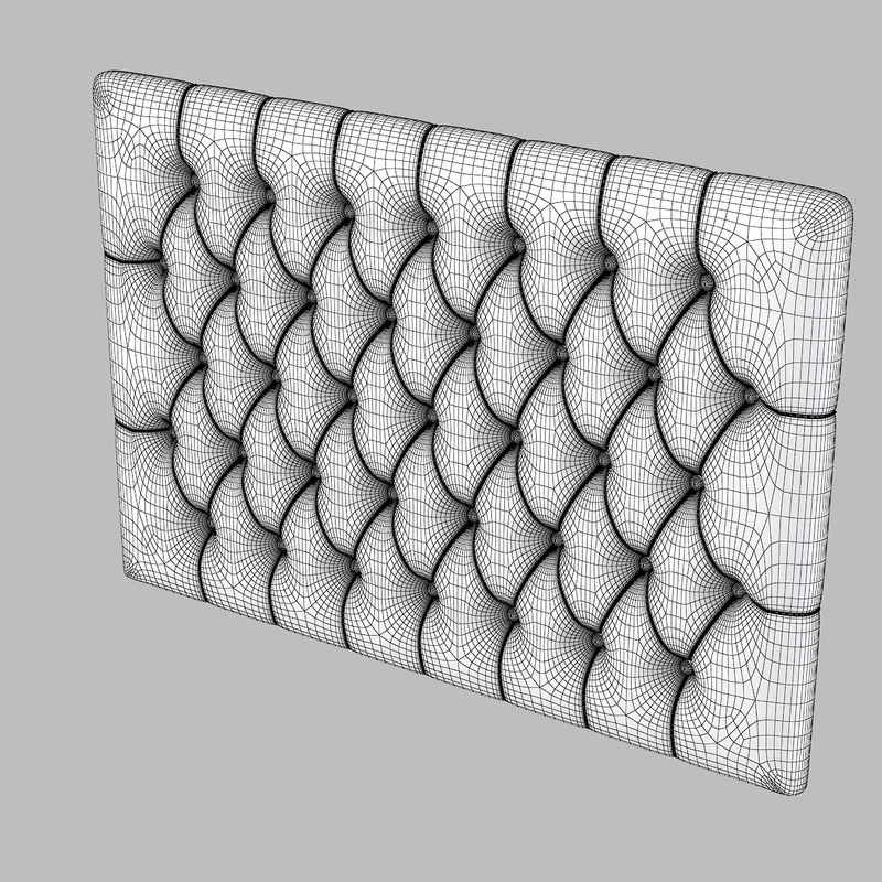 tufted panel 3d model