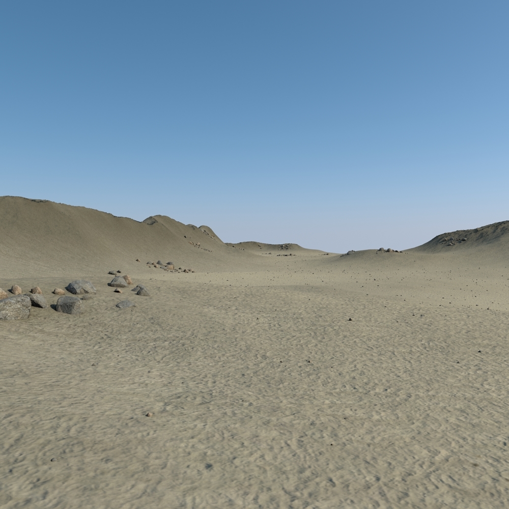 3d model desert terrain landscape