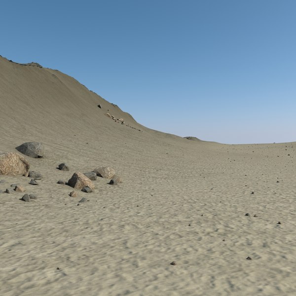 3d model desert terrain landscape