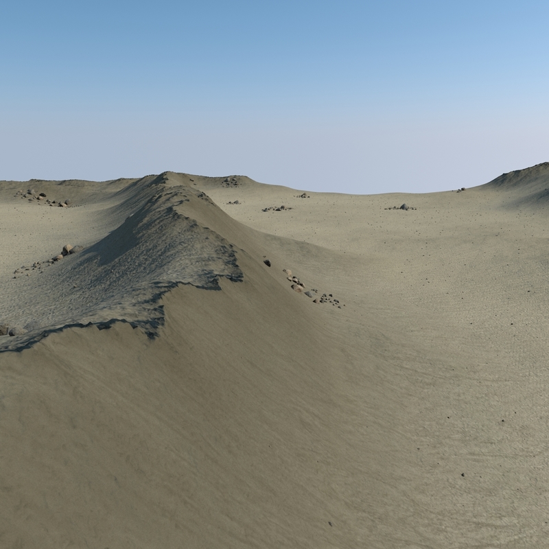 3d model desert terrain landscape