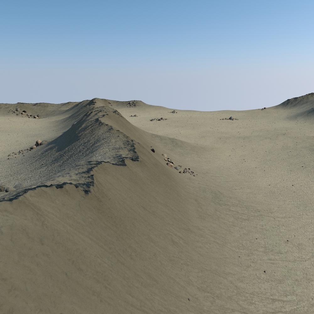 3d model desert terrain landscape