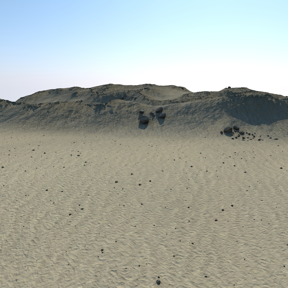 3d model desert terrain landscape