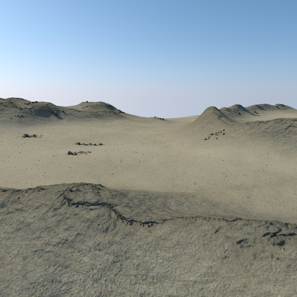 3d model desert terrain landscape