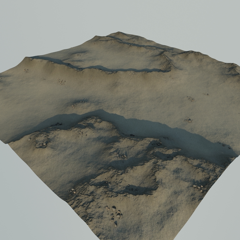 3d model desert terrain landscape