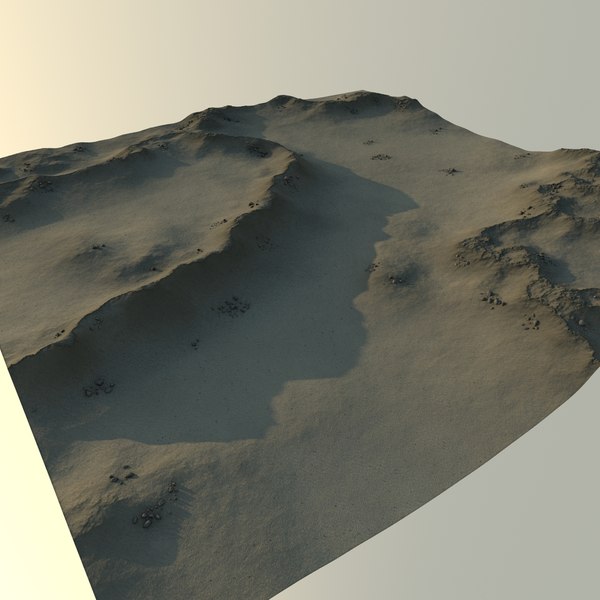 3d model desert terrain landscape