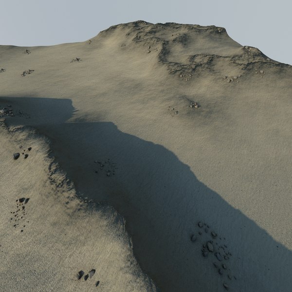 3d model desert terrain landscape
