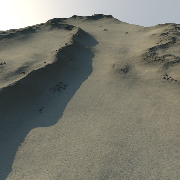 3d model desert terrain landscape
