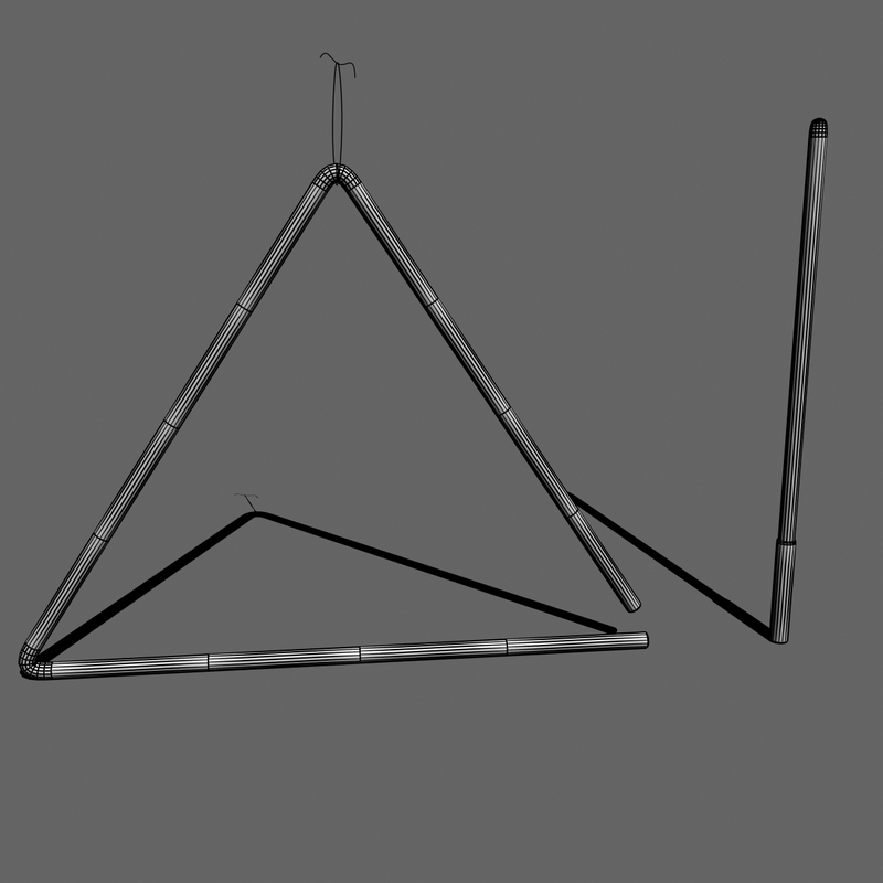 free musical instrument triangel 3d model