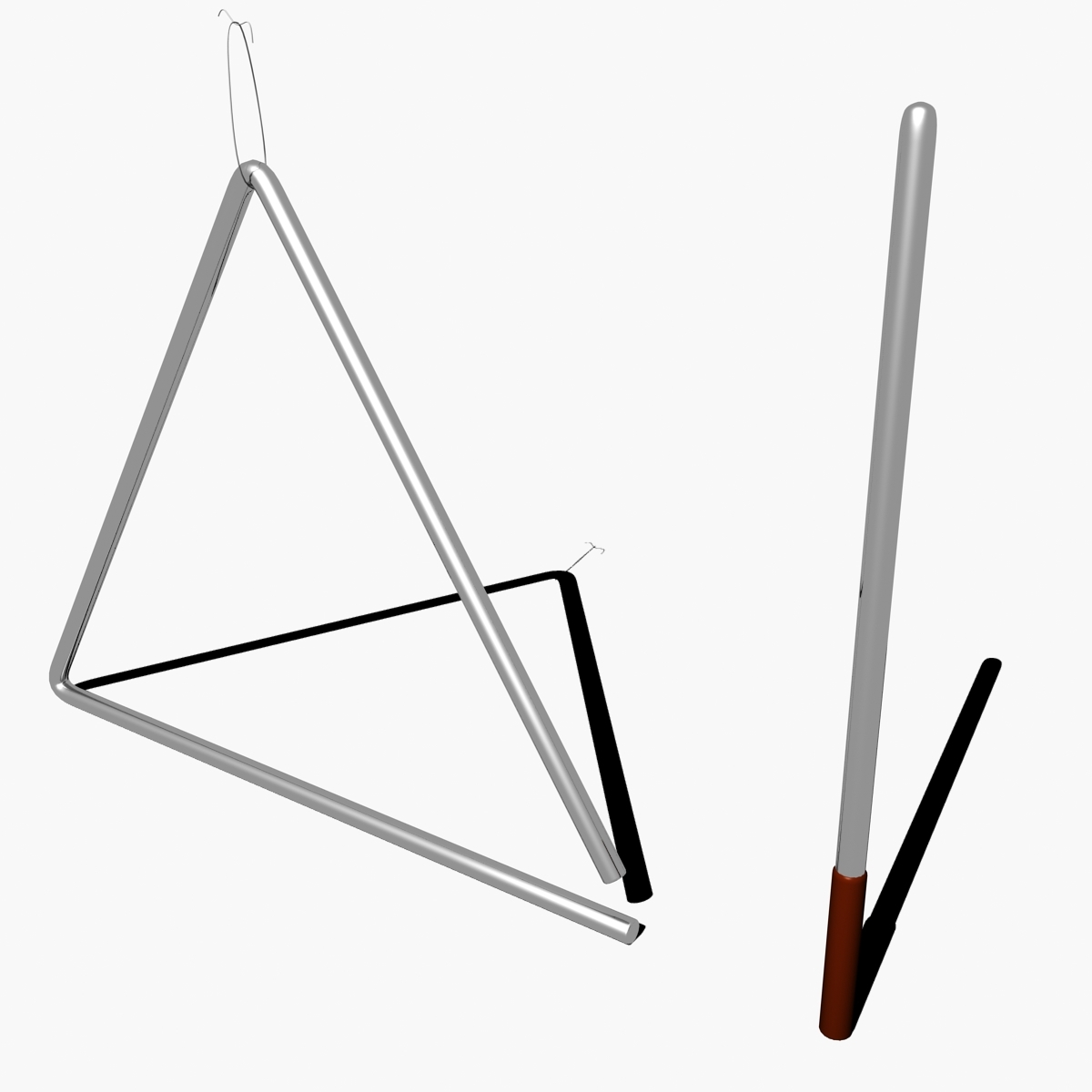 free musical instrument triangel 3d model