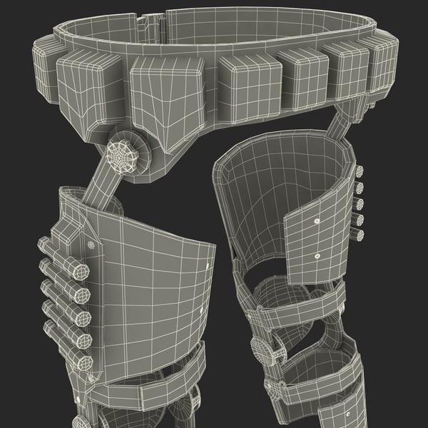 3ds max futuristic soldier leg armor