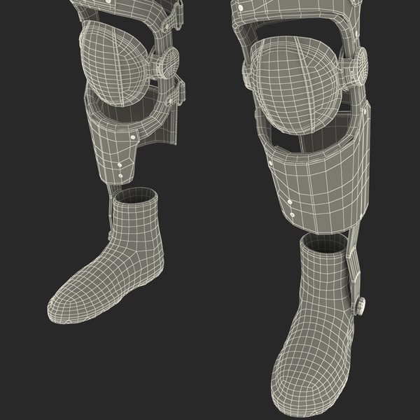 3ds Max Futuristic Soldier Leg Armor 9875