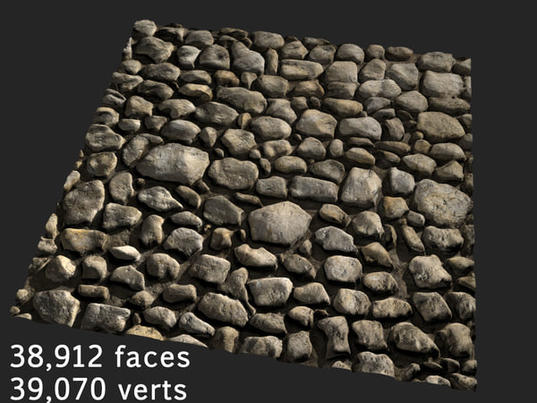 3d model tileable stone
